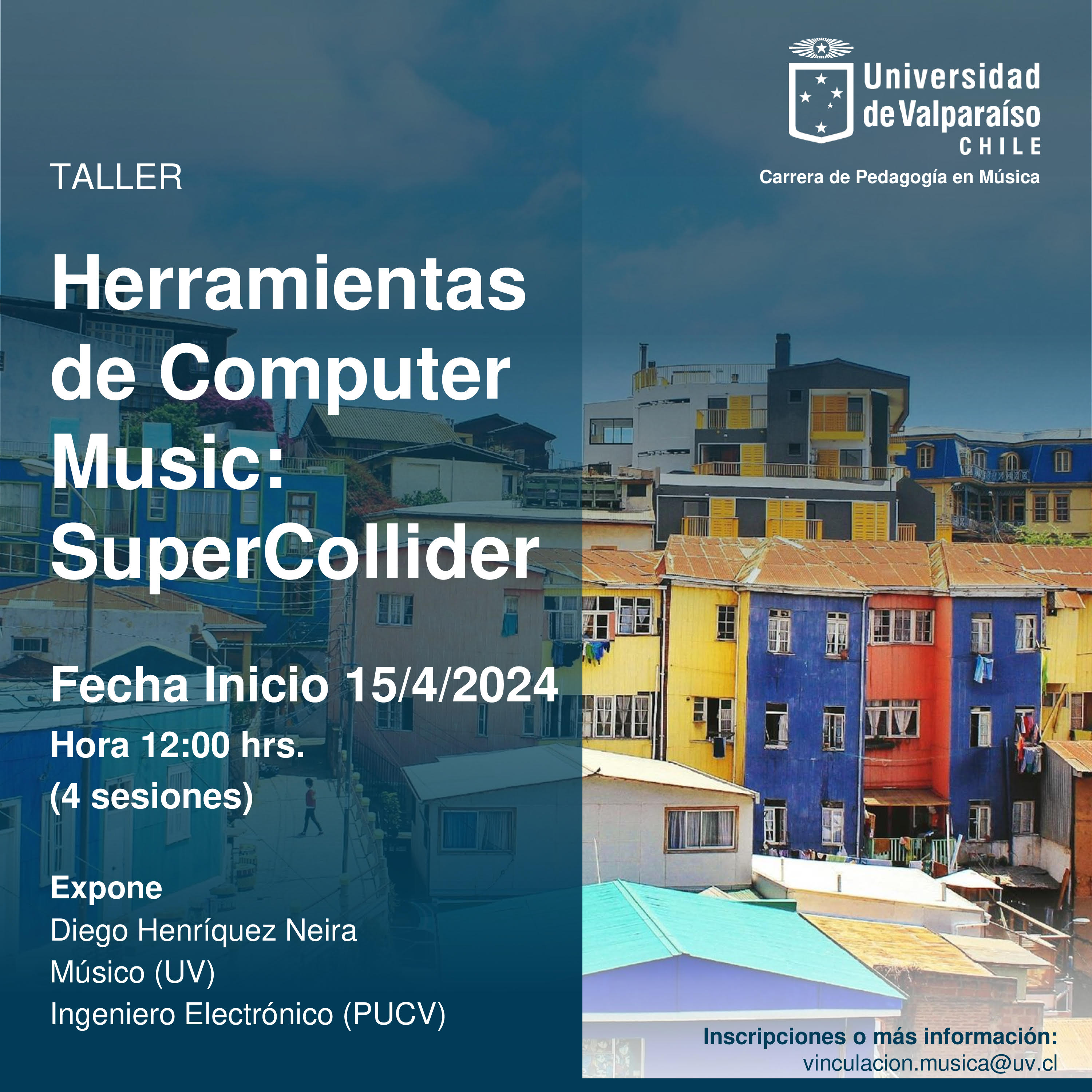 Invitación a Taller "Herramientas para Computer Music: SuperCollider"